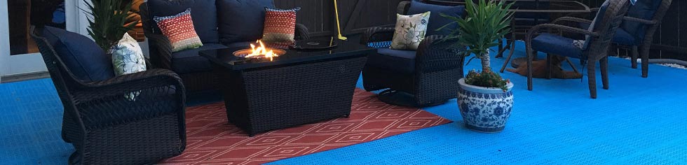 Interlocking Plastic Pool Deck Tiles, Mats & Slip Resistant Floor Squares