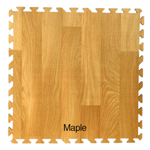 Rubbery Flooring That Looks Like Wood - Interlocking Comfort Tile Plus