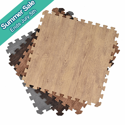 DIY Interlocking Wood Grain Foam Tiles - Waterproof Soft Flooring