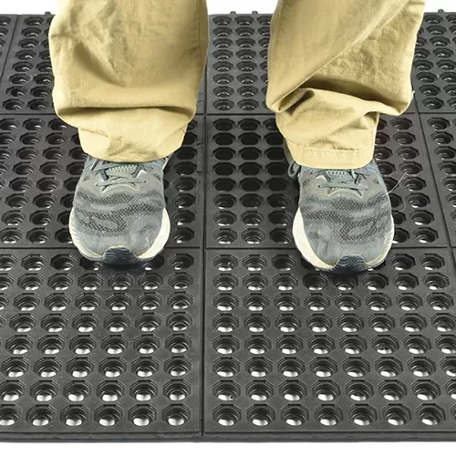 24 Seven Perforated GR 3x3Ft Mat - Anti-fatigue Mat
